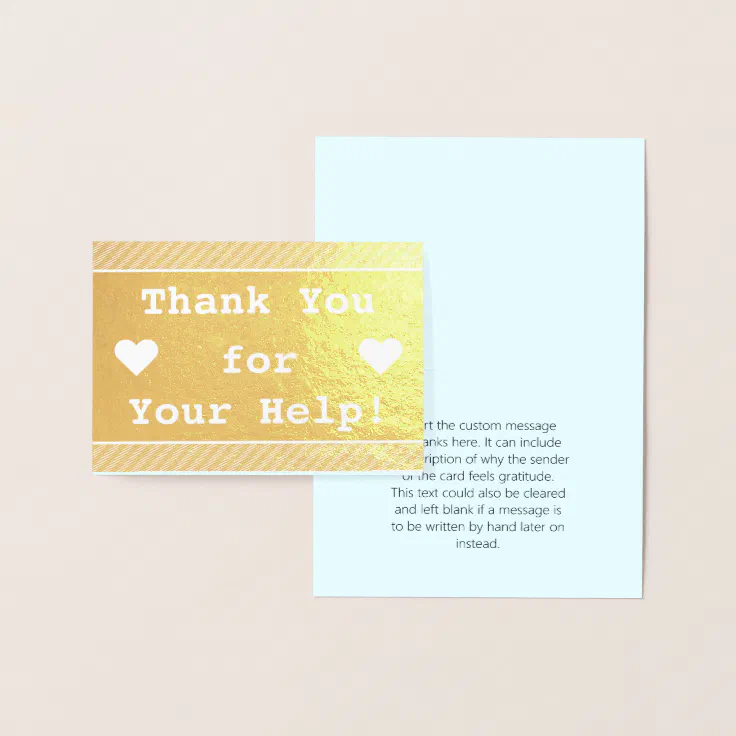 "Thank You for Your Help!" Greeting Card | Zazzle