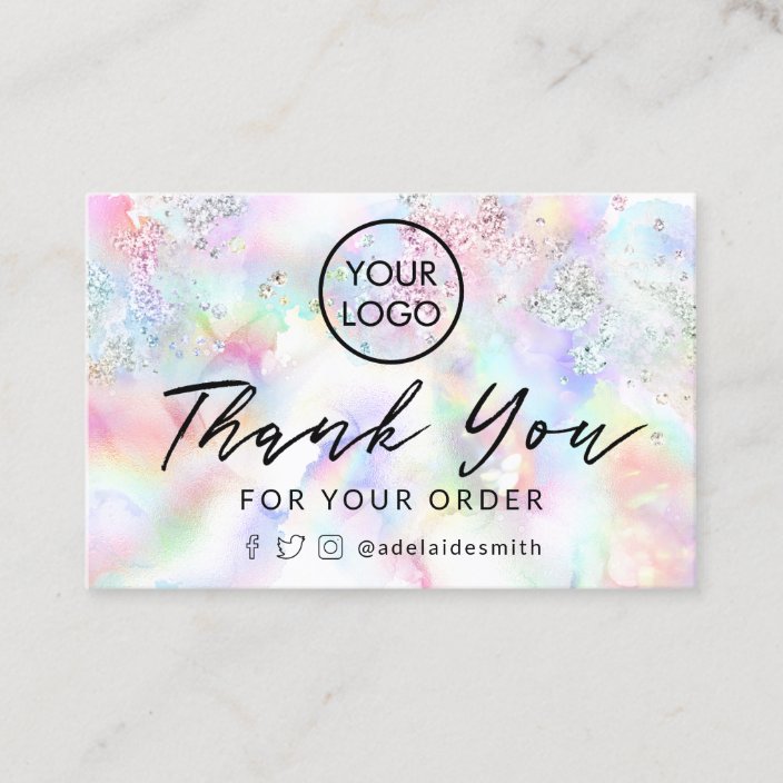 thank you for your order business card | Zazzle.com