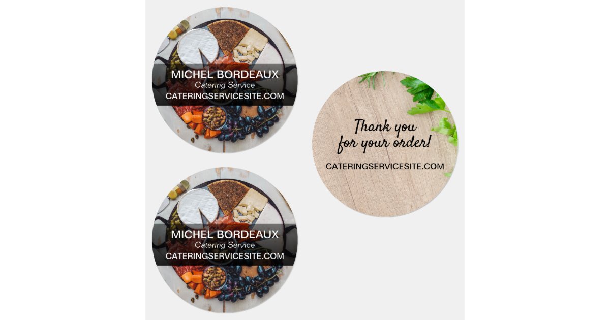Thank you for your order Catering Service Labels | Zazzle