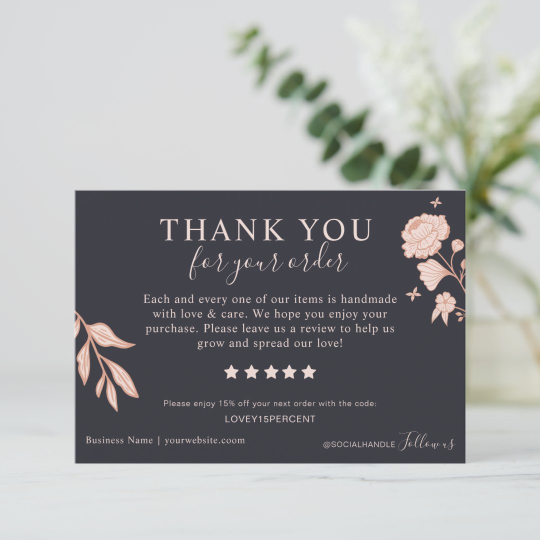 Thank you for your Order Please Leave Us A Review | Zazzle