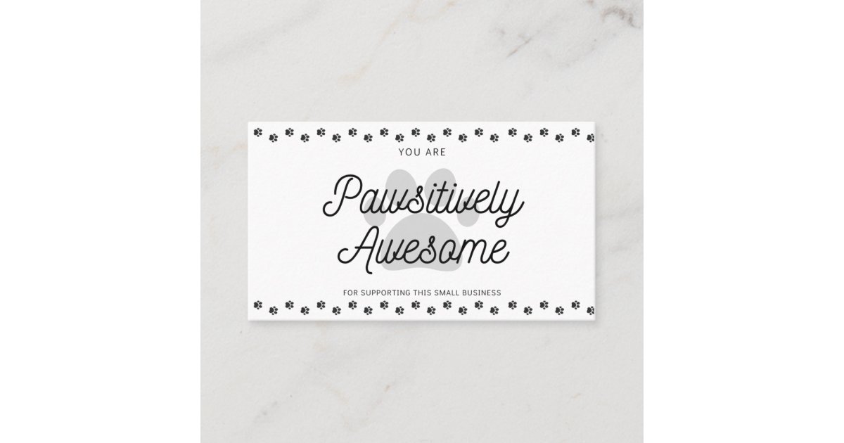 Thank you for your purchase Animal Themed Business Card | Zazzle