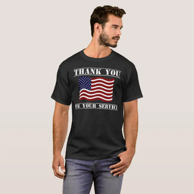 Thank You For Your Service American Flag Shirt | Zazzle