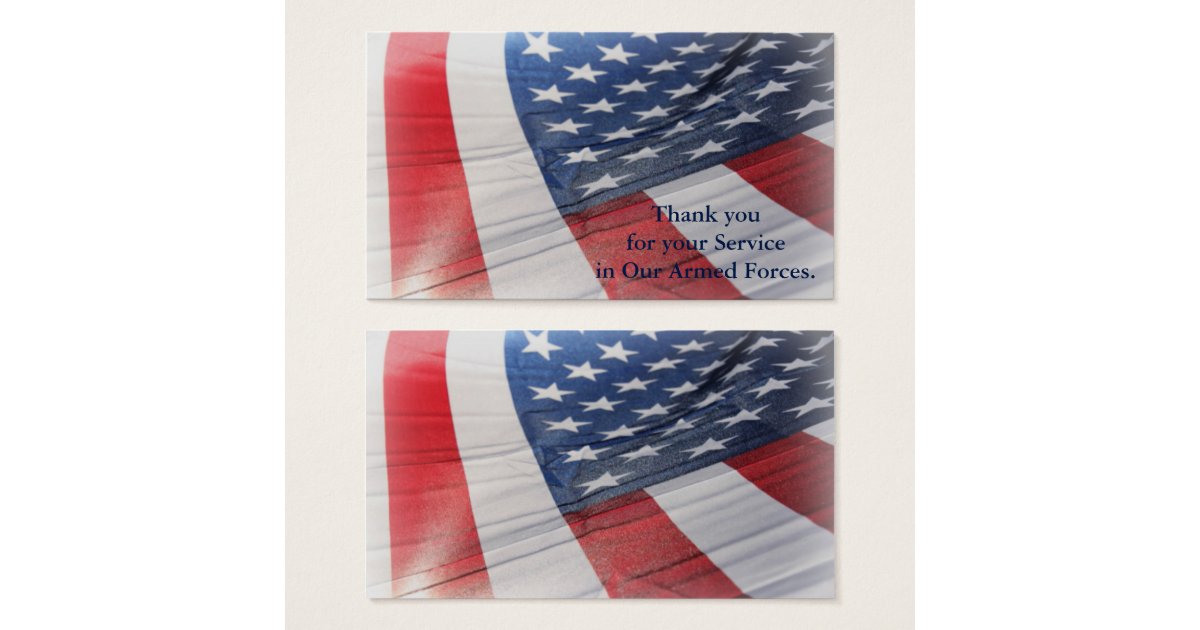 Thank you for your Service Armed Forces Card | Zazzle.com