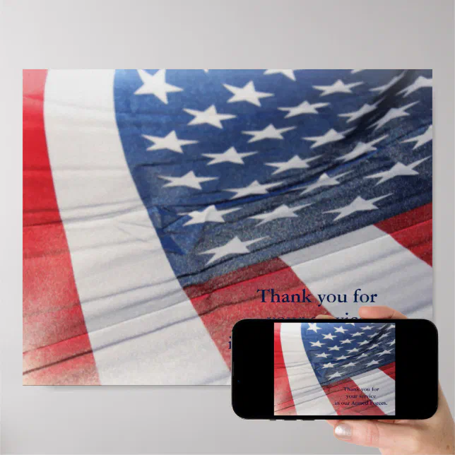 Thank you for your Service Armed Forces Poster | Zazzle