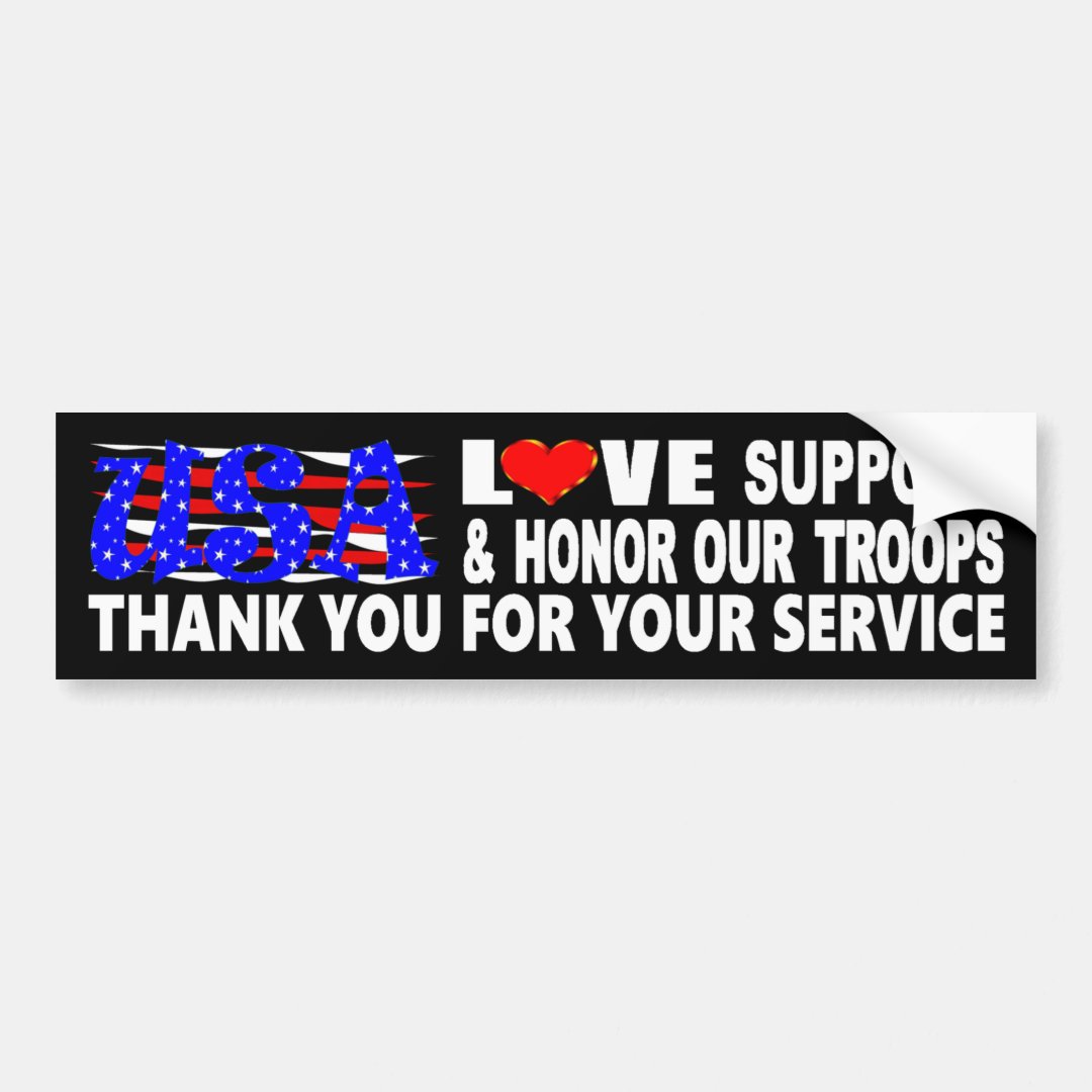 Thank You For Your Service Bumper Sticker | Zazzle