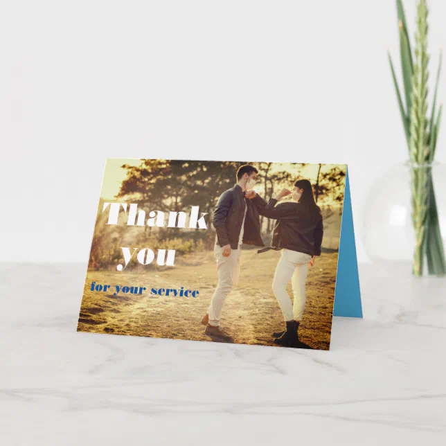 Thank You For Your Service Card | Zazzle