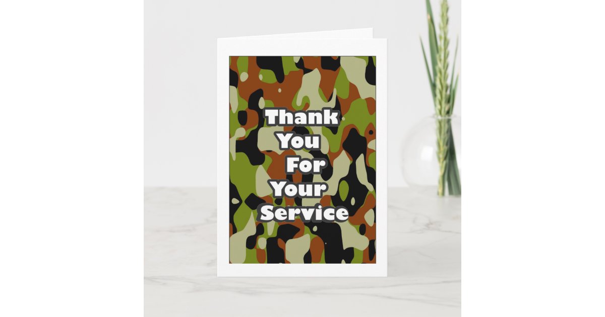 Thank You for Your Service Card | Zazzle