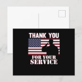 Thank You For Your Service Happy Veterans Day Postcard | Zazzle