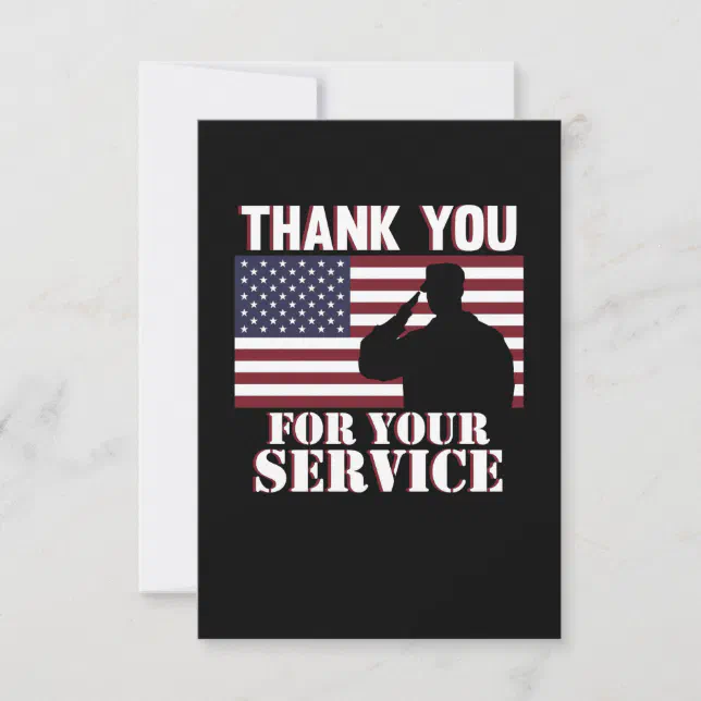 Thank You For Your Service Happy Veterans Day RSVP Card | Zazzle
