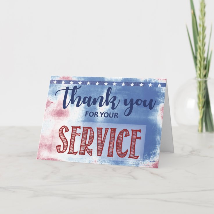 Thank You For Your Service Military Appreciation Card | Zazzle