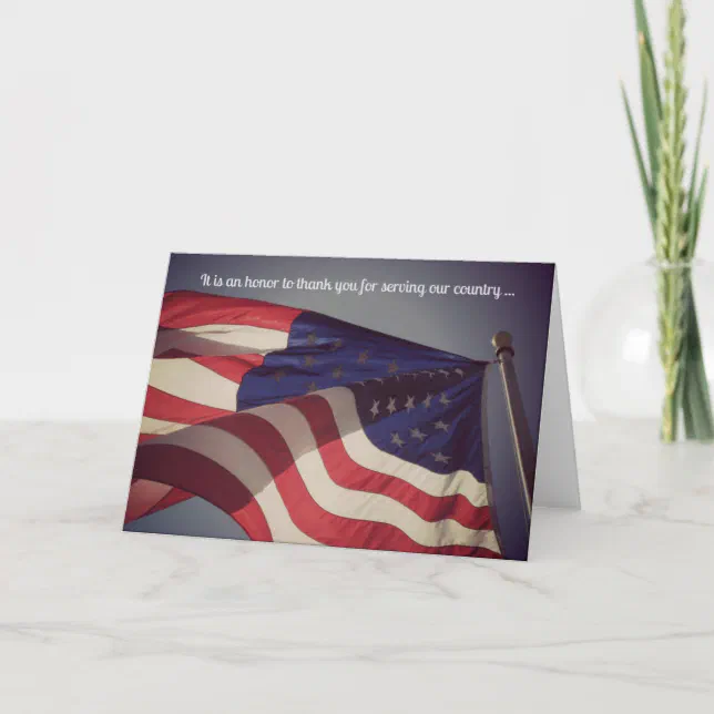 Thank You For Your Service Military Greeting Card | Zazzle
