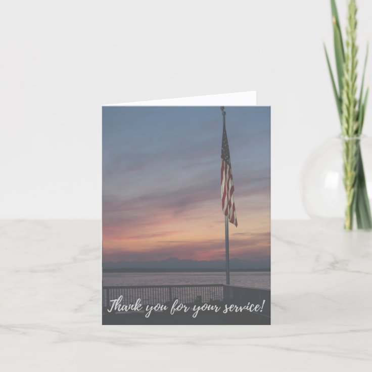Thank You For Your Service Military Veteran Card | Zazzle