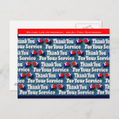 Thank You for Your Service Postcard | Zazzle
