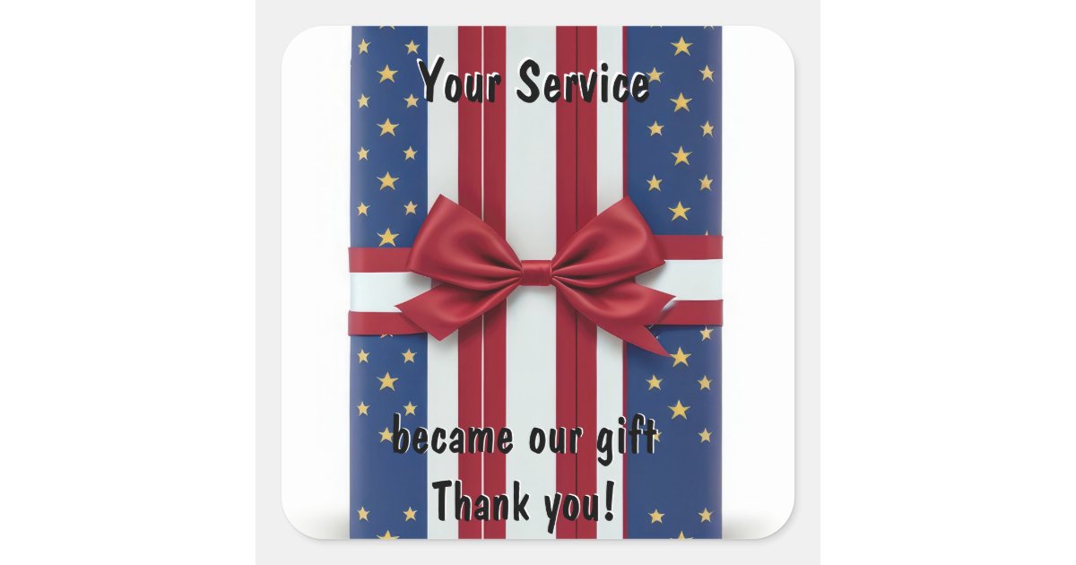 Thank you for your service Sticker | Zazzle