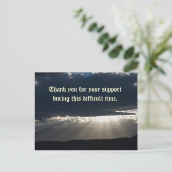 Thank you for your support during this di... postcard | Zazzle