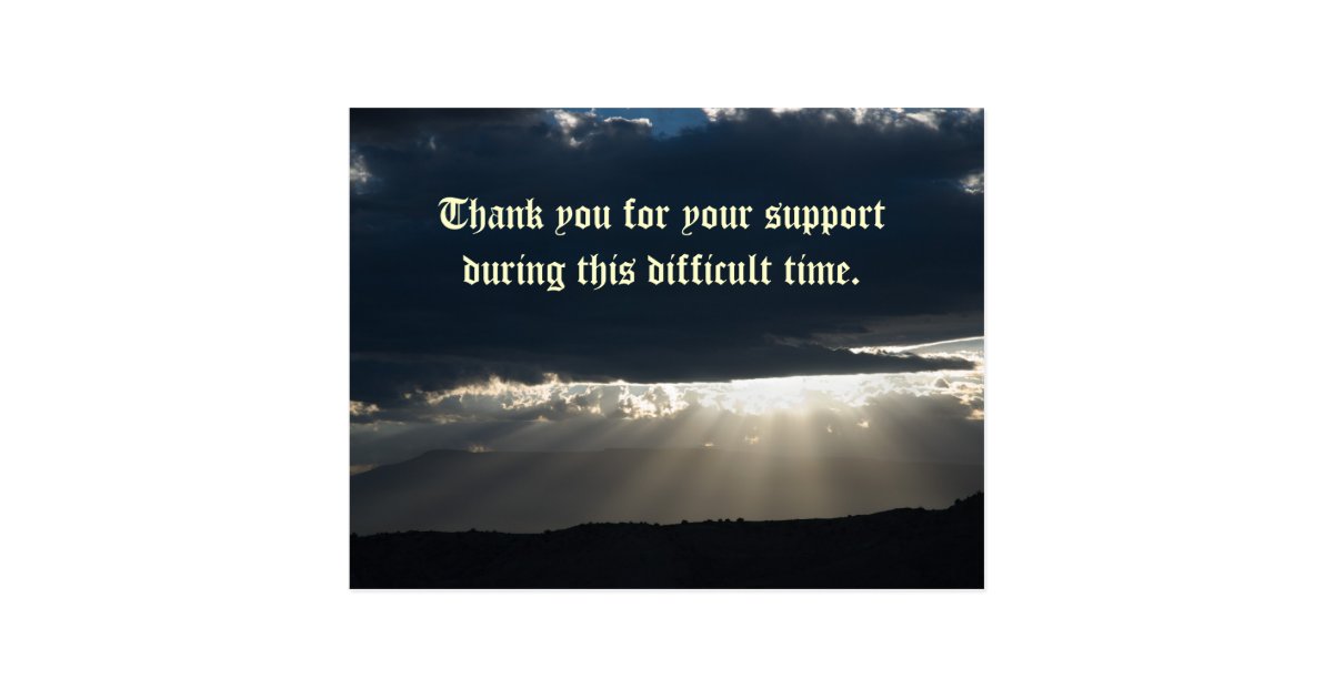 Thank you for your support during this di... postcard | Zazzle.com