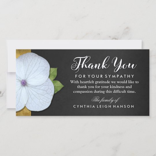 Thank You For Your Sympathy Floral Card | Zazzle.com