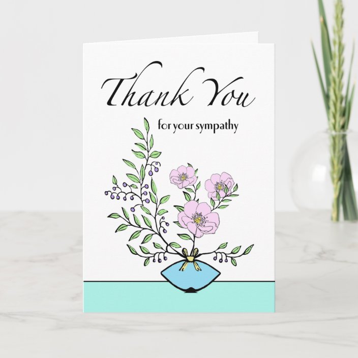 Thank You for Your Sympathy, Flower Arrangement Card | Zazzle.com