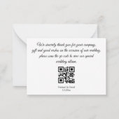 thank you gay wedding photo qr code note card | Zazzle