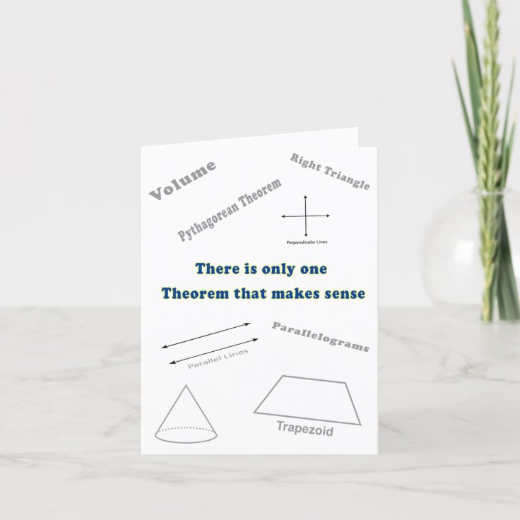 Thank You Geometry Math Teacher Card | Zazzle