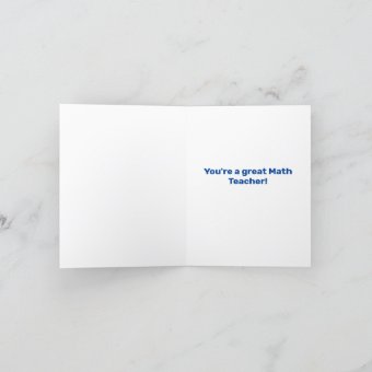 Thank You Geometry Math Teacher Card | Zazzle