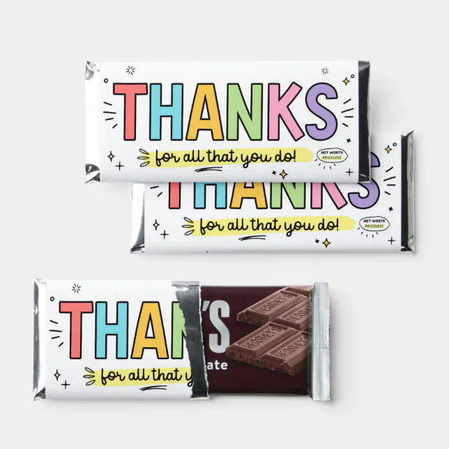 Thank You Gift Chocolate Bar Appreciation Week | Zazzle