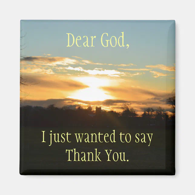 Thank You God Magnet | Zazzle