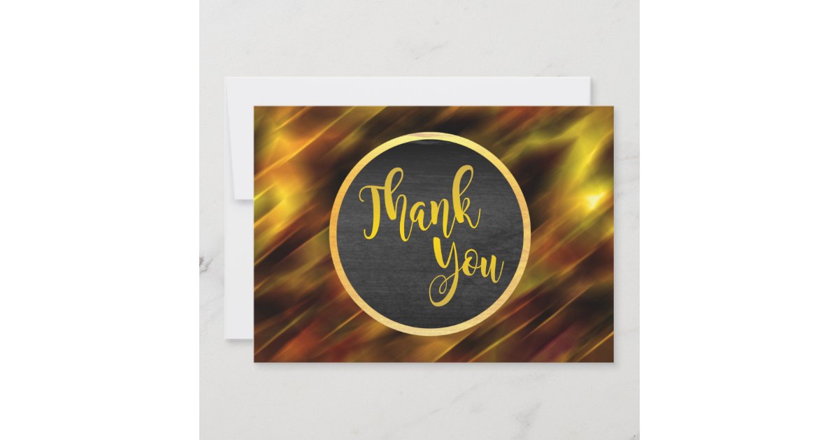 Thank You Gold Glitter Wedding Glow | Zazzle
