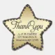 Thank You- Gold Star Sticker | Zazzle