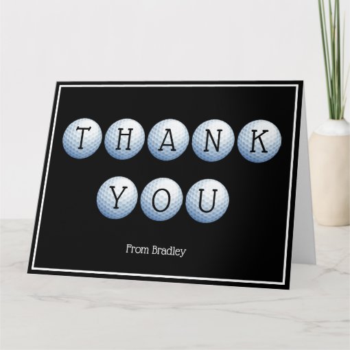 Thank You Golf Custom Personalized Card | Zazzle