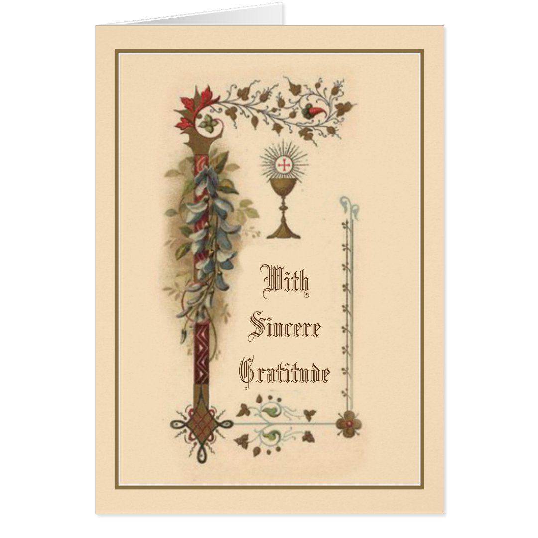 Thank You Gratitude Catholic Priest Bishop Clergy | Zazzle