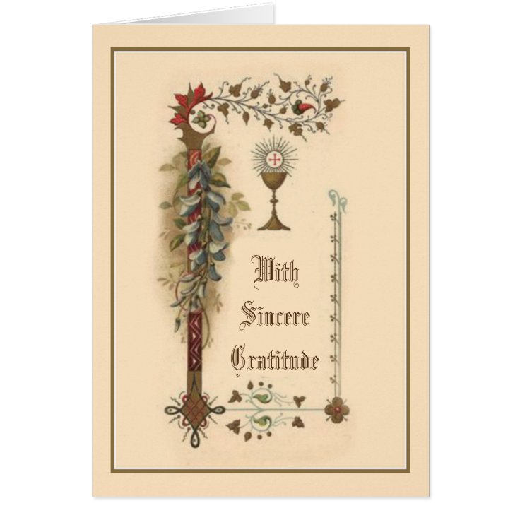 Thank You Gratitude Catholic Priest Bishop Clergy | Zazzle