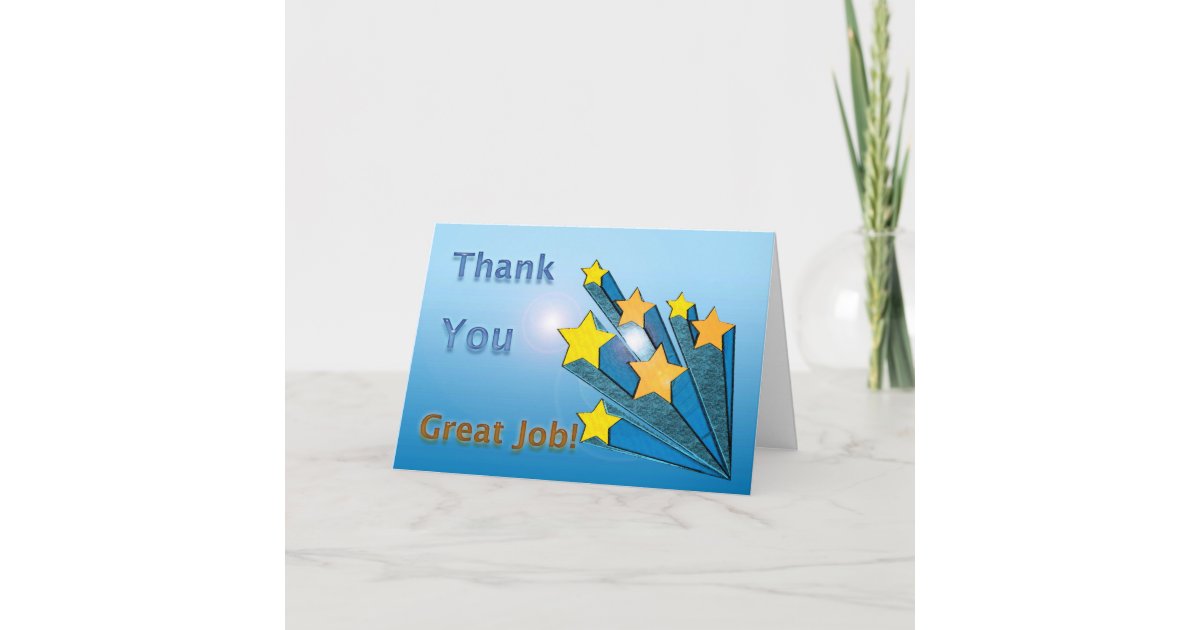 Thank You Great Job Shooting Stars | Zazzle
