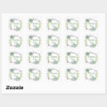 Thank You Green Succulent And Cactus Floral Wreath Square Sticker | Zazzle