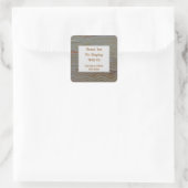 Thank You Guest Appreciation Cabin Rental Onyx Square Sticker | Zazzle