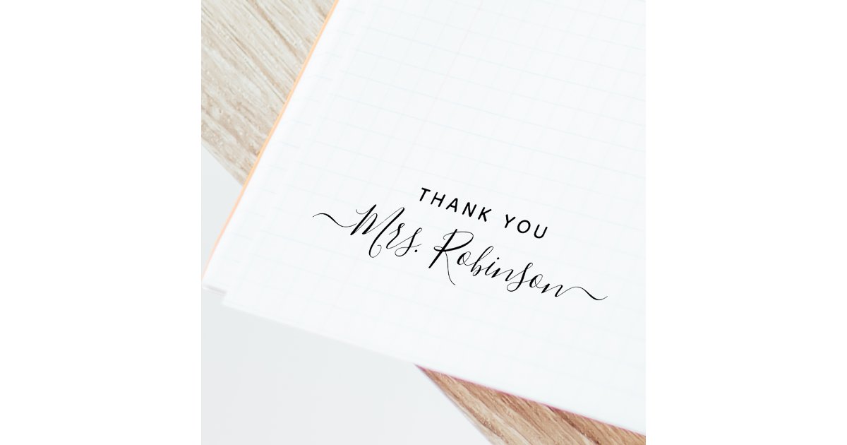 Thank You Handwritten Script Self-inking Stamp | Zazzle