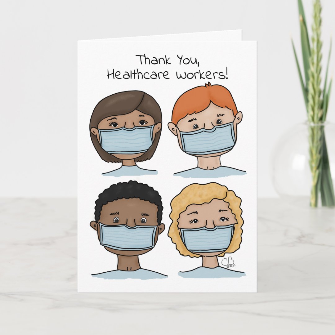 Thank You Healthcare Workers During Covid 19 Virus Card | Zazzle