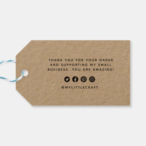 Thank You Heart Small Business Product Label | Zazzle