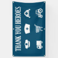 Thank You Heroes | First Responders Banner | Zazzle