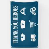 Thank You Heroes | First Responders Banner | Zazzle