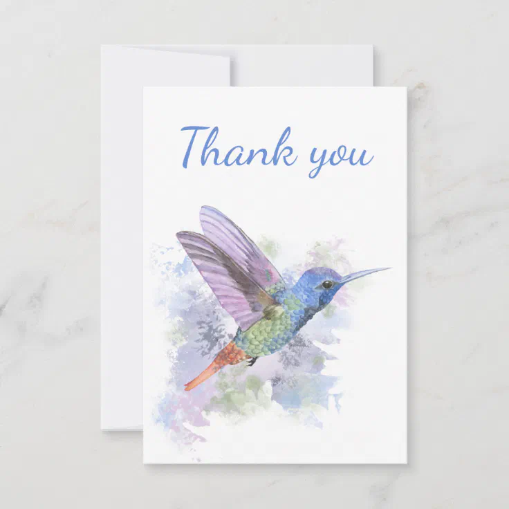 Thank You Hummingbird Garden Bird Nature Art | Zazzle