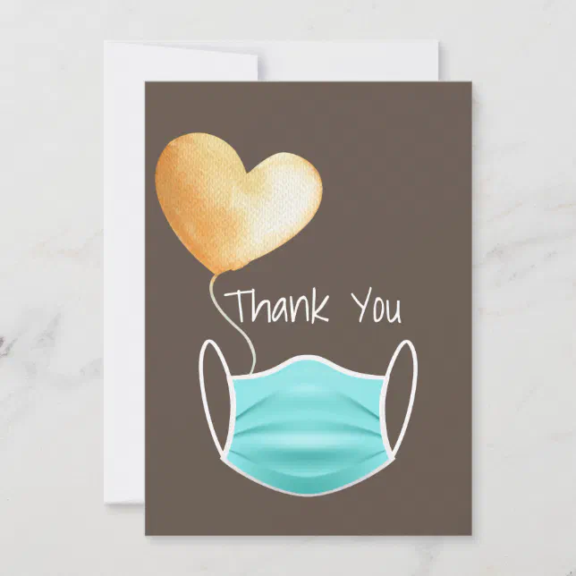 Thank You II Coronavirus Edition Note Card | Zazzle