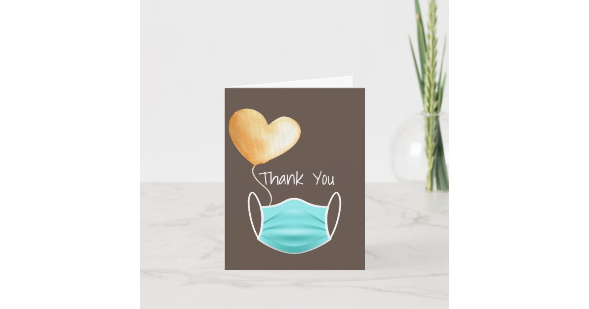 Thank You II Coronavirus Edition Note Card | Zazzle