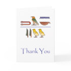 Thank You in Egyptian Hieroglyphics Card | Zazzle