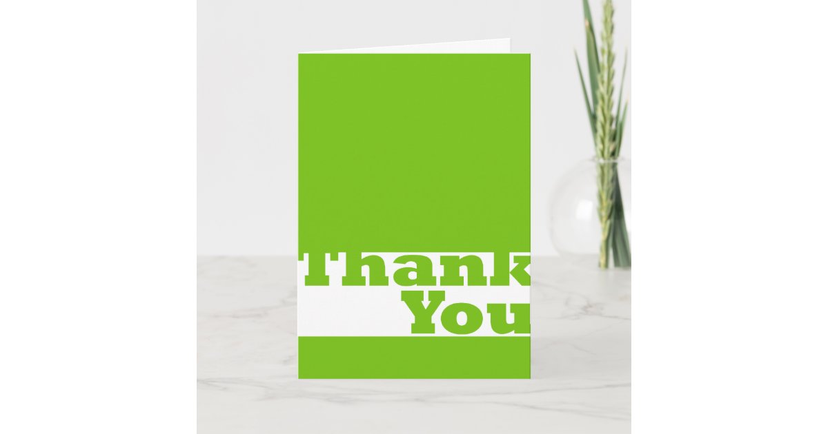 Thank You In Green | Zazzle.com