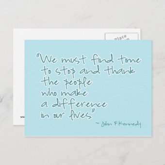 Thank You Inspirational Quote Postcard | Zazzle