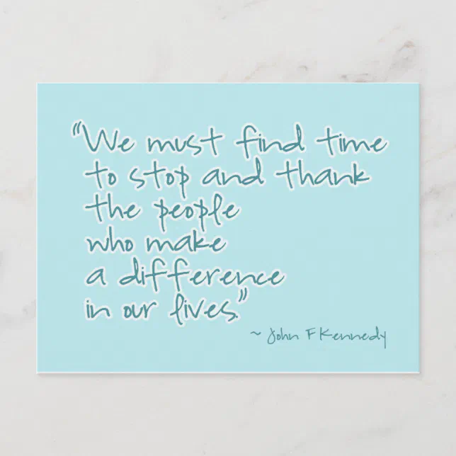 Thank You Inspirational Quote Postcard | Zazzle