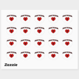 Thank You Jesus (Heart) Classic Round Sticker | Zazzle