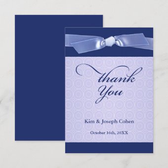 Thank You Jewish Ribbon Flat Card | Zazzle