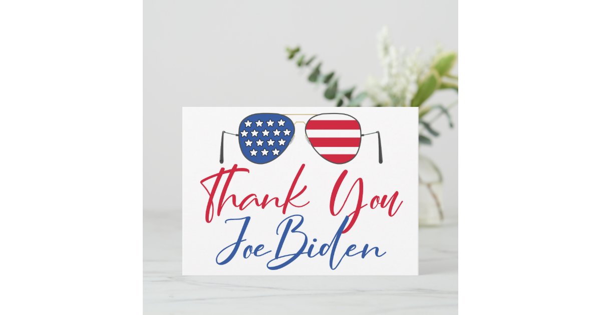 Thank You Joe Biden Commemorative Card | Zazzle